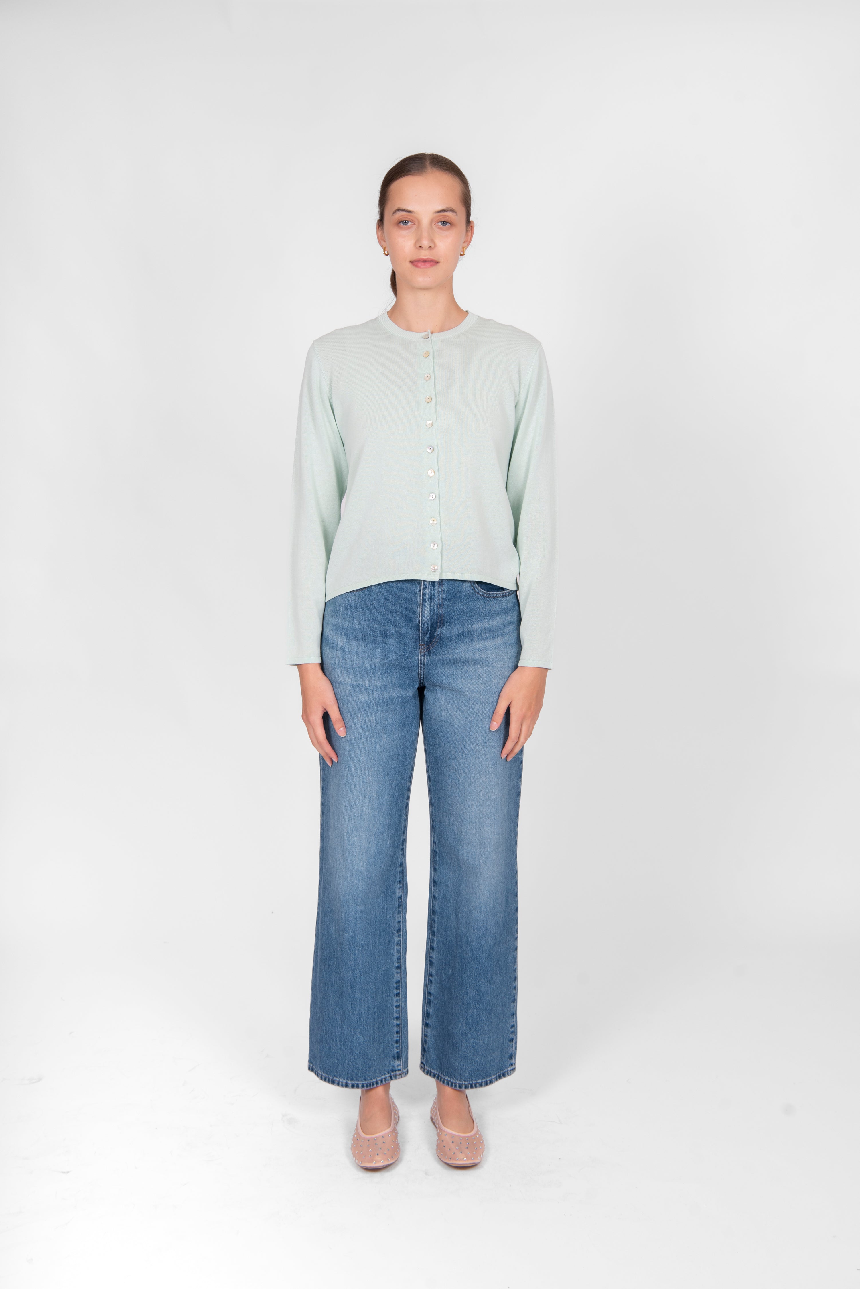 Bridge & Lord Lucia High-Twist Cotton Cardigan – Fields Knitwear